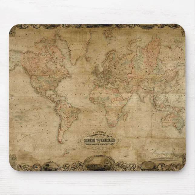 Antique Map Mousepad | Zazzle