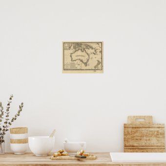Antique Map of Australia 1826 Poster | Zazzle
