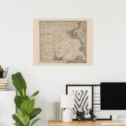 Antique map of Boston and Environs 1775 Poster | Zazzle