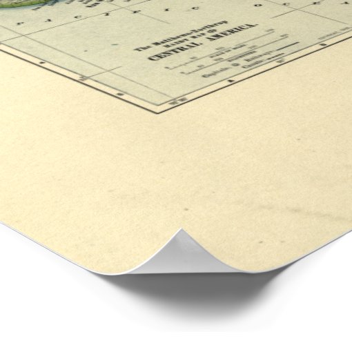 Antique Map of Central America - 1902 Poster | Zazzle