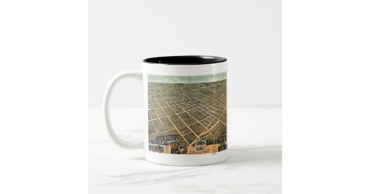 Antique Map of Lexington Kentucky 1871 Two-Tone Coffee Mug | Zazzle