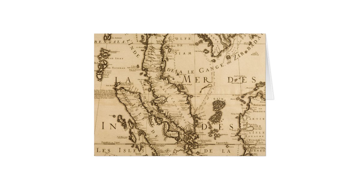 Antique Map of South East Asia | 1687 | Zazzle