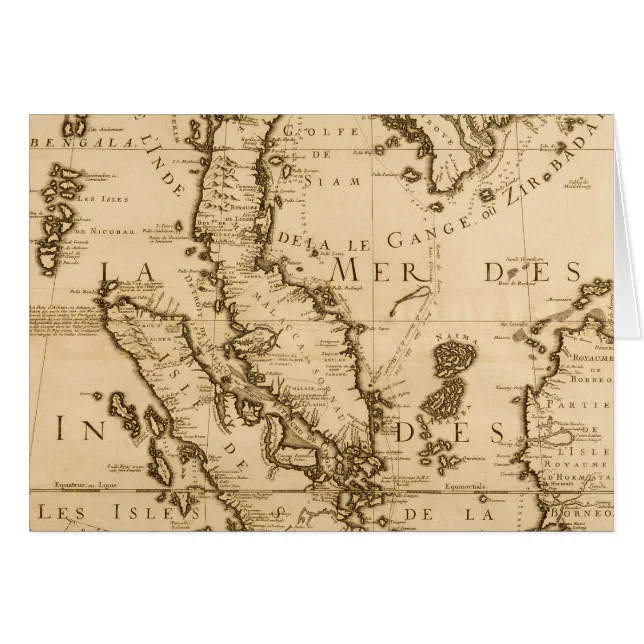 Antique Map of South East Asia | 1687 | Zazzle
