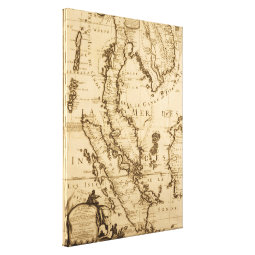 Antique Map of South East Asia | 1687 Canvas Print | Zazzle