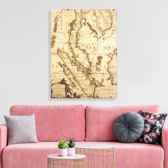 Antique Map of South East Asia | 1687 Canvas Print | Zazzle