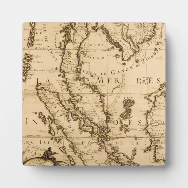 Antique Map of South East Asia | 1687 Plaque | Zazzle