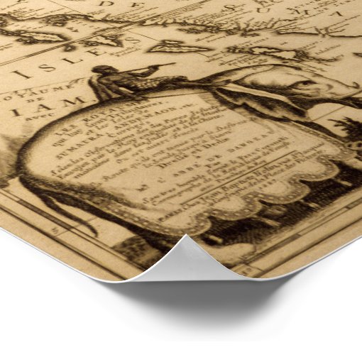 Antique Map of South East Asia | 1687 Poster | Zazzle