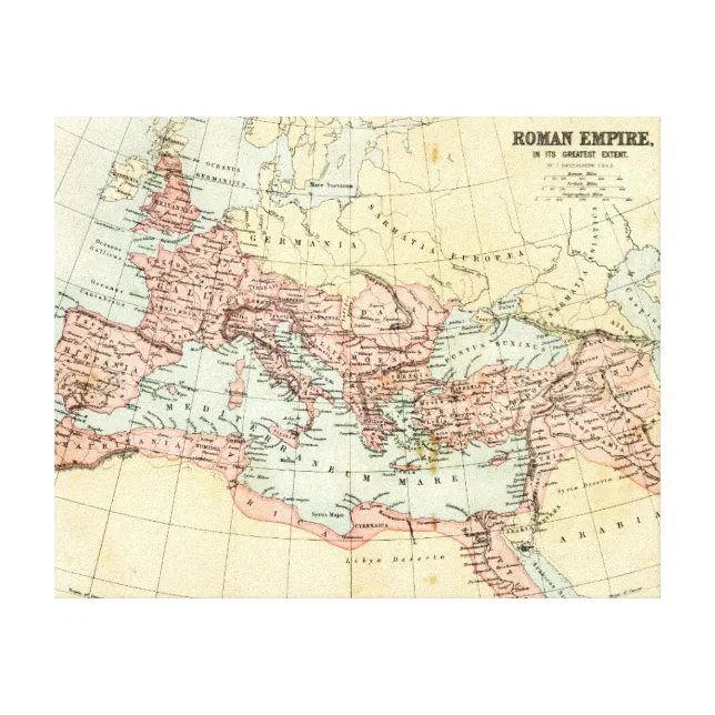 Antique map of the Roman Empire Canvas Print | Zazzle