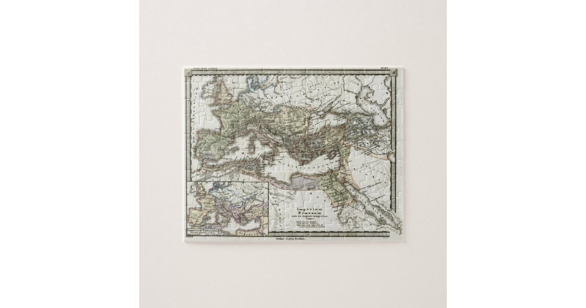 Antique Map of the Roman Empire Jigsaw Puzzle | Zazzle
