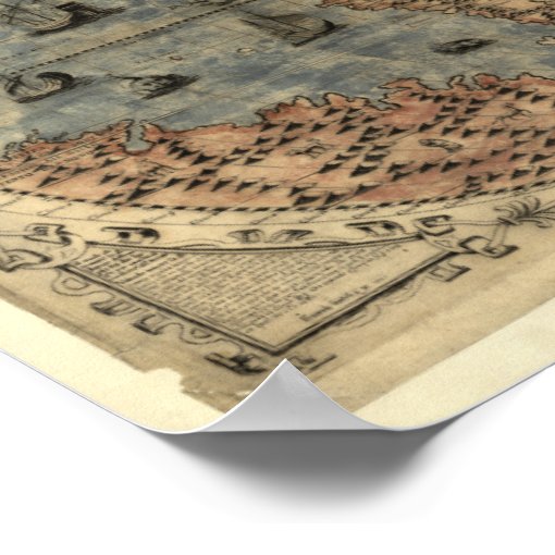 Antique Map of the World as of 1565 Poster | Zazzle