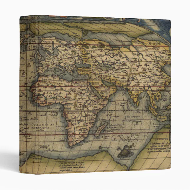 Antique Map of the World Binder | Zazzle