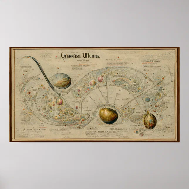 Antique map of uranus poster | Zazzle