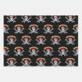 Antique map Pirate Jolly Roger birthday party Wrapping Paper Sheets ...
