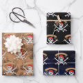 Antique map Pirate Jolly Roger birthday party Wrapping Paper Sheets ...