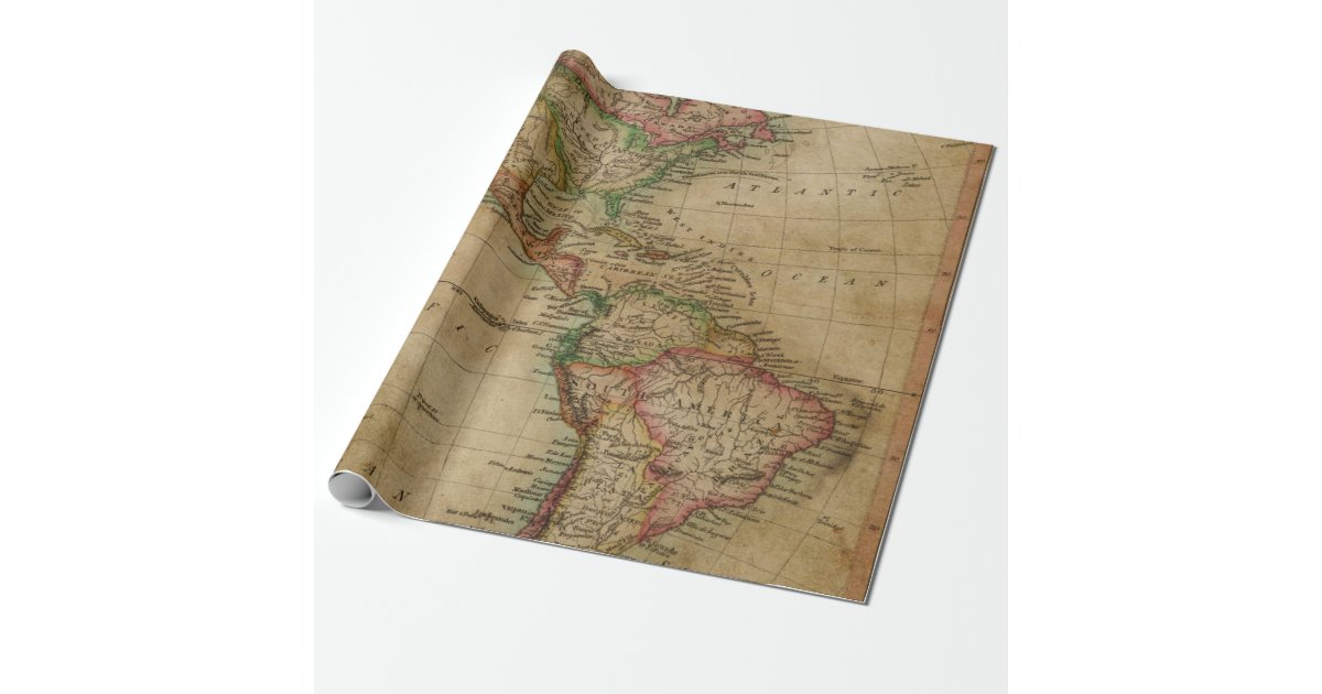 Antique Maps Style 6 Wrapping Paper Roll | Zazzle