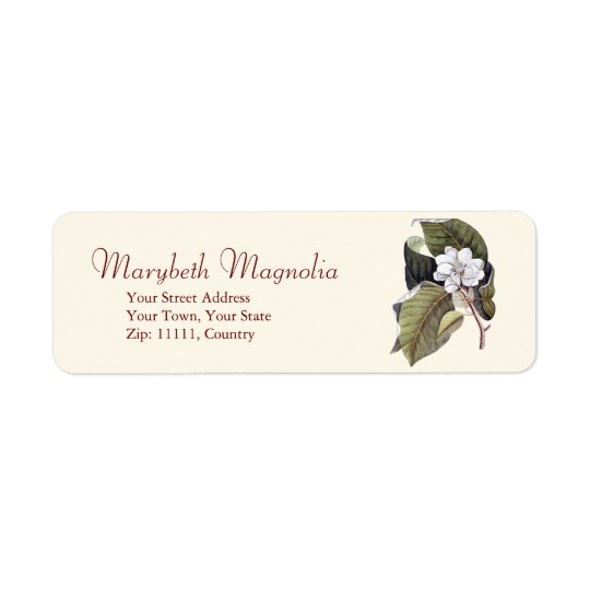 Antique Mark Catesby White Magnolia Engraving Label | Zazzle.com