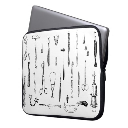 Antique medical instruments diagram laptop sleeve | Zazzle