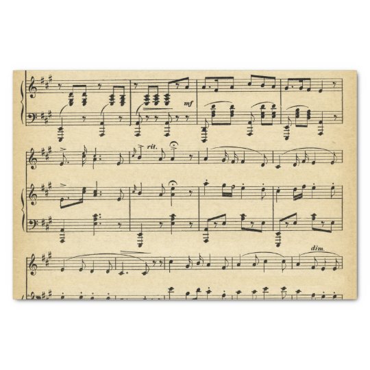 Antique Music Theme Tissue Paper | Zazzle.com