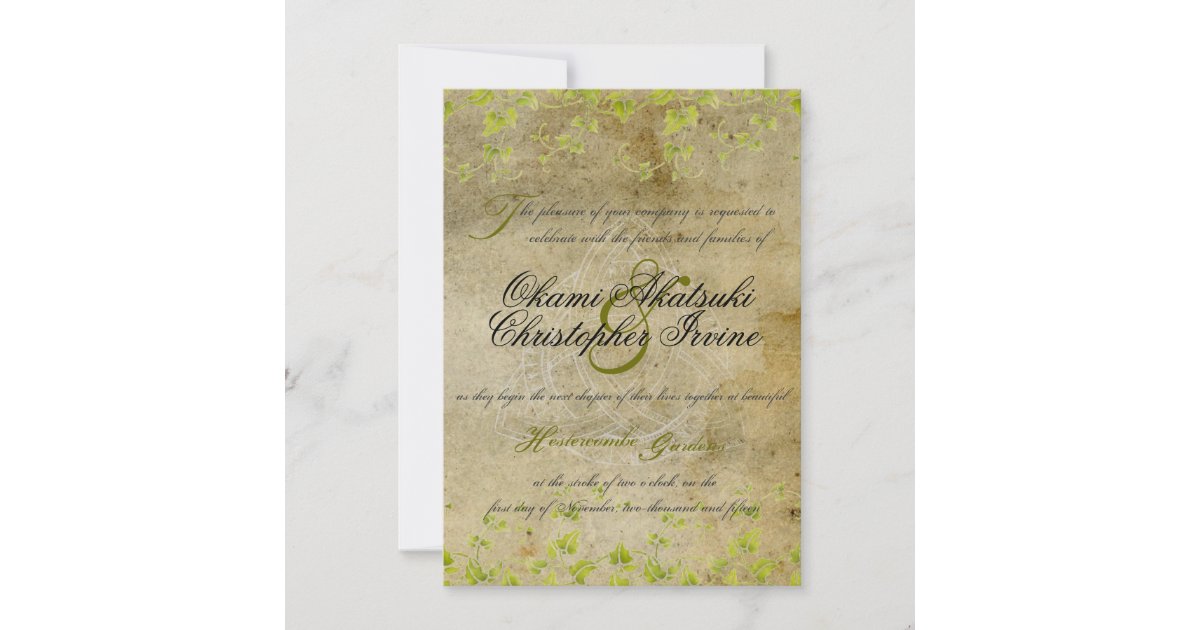 Antique natural invitation | Zazzle