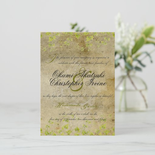 Antique natural invitation | Zazzle