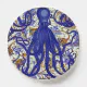 Antique Octopus on Blue Gold Floral PopSocket | Zazzle