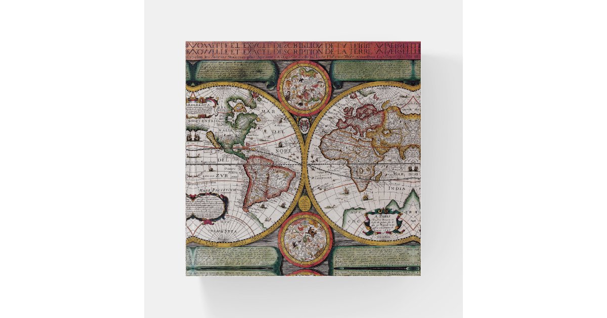 Antique Old Map Inspired (12) Paperweight | Zazzle