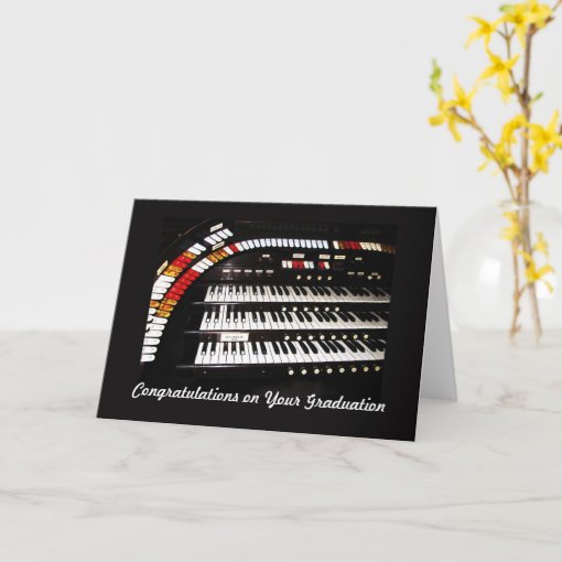 Antique Organ Congratulations on Graduation Card | Zazzle