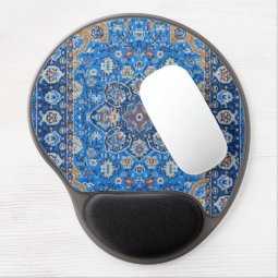 Antique Oriental Blue Turkish Persian Carpet Rug Gel Mouse Pad | Zazzle