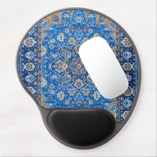 Antique Oriental Blue Turkish Persian Carpet Rug Gel Mouse Pad | Zazzle