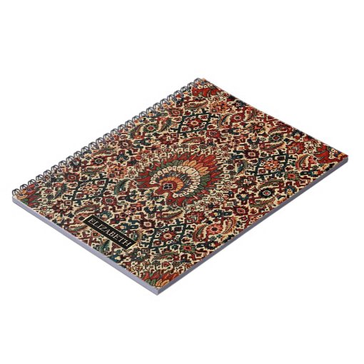Antique Oriental Turkish Persian Carpet Rug Notebook | Zazzle