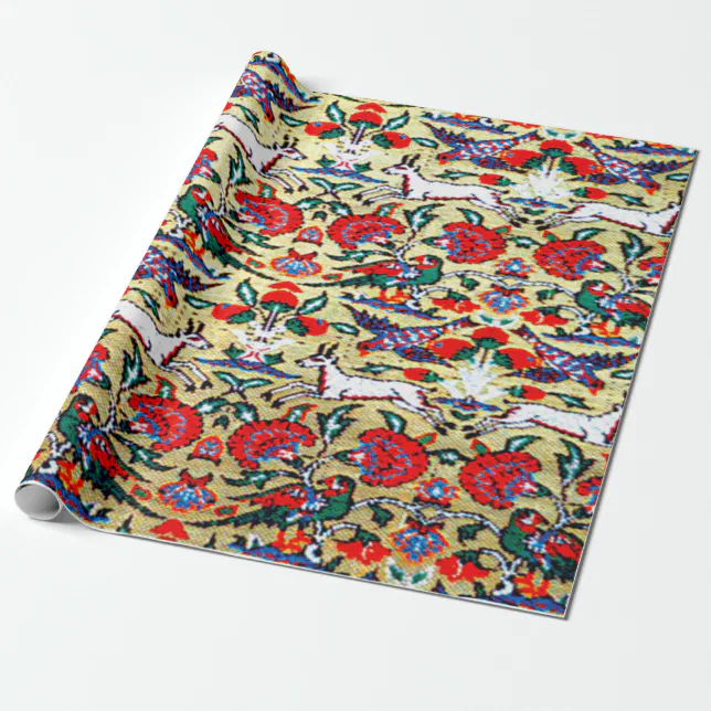 Antique Oriental Turkish Persian Pattern,Animals Wrapping Paper | Zazzle