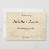 Antique Parchment print Wedding Invitations | Zazzle