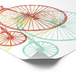 Antique penny farthing design poster | Zazzle