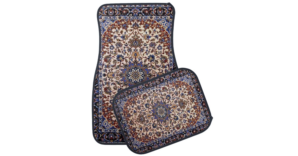 Antique Persian Pattern, Blue Oriental Carpet Car Floor Mat | Zazzle