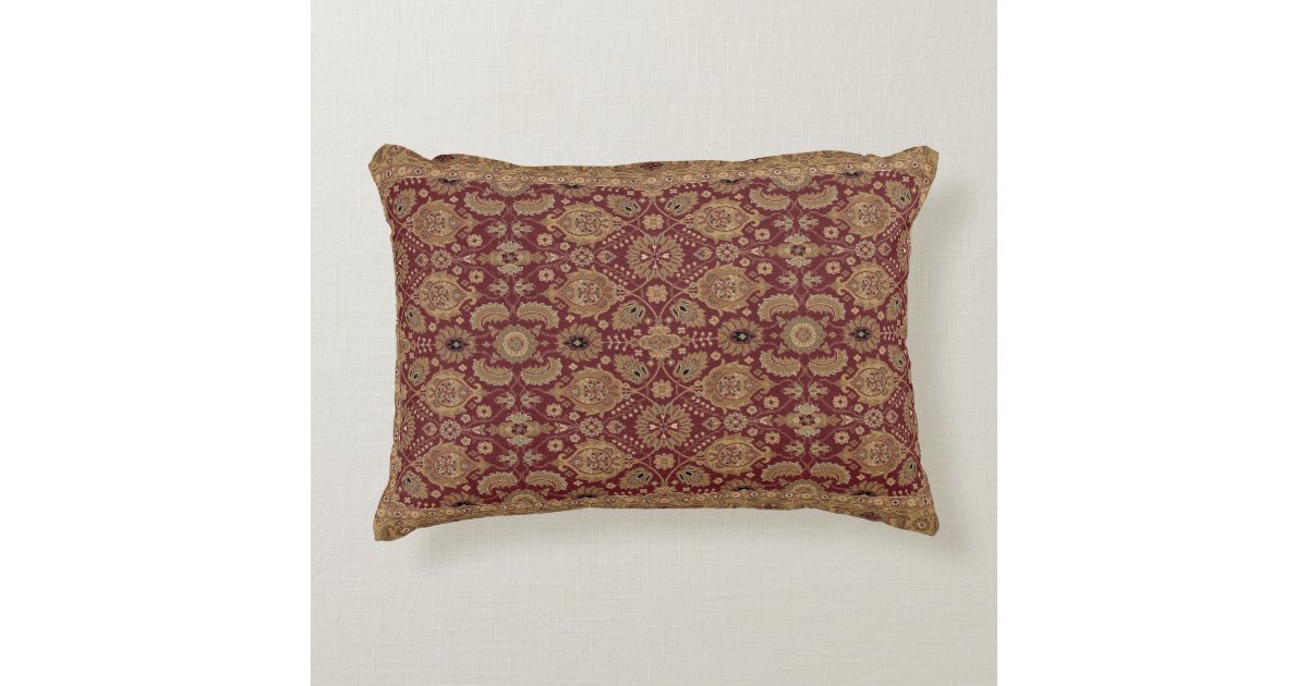Antique Persian Rug Accent Pillow | Zazzle