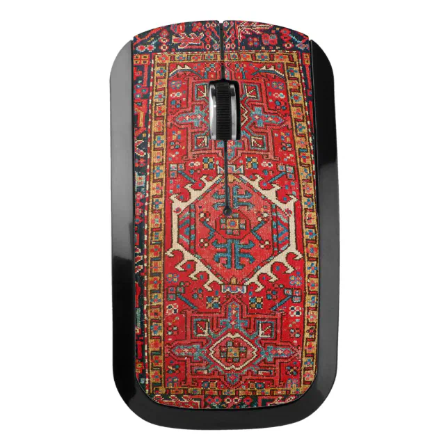 Antique Persian Turkish Carpet, Red Wireless Mouse | Zazzle