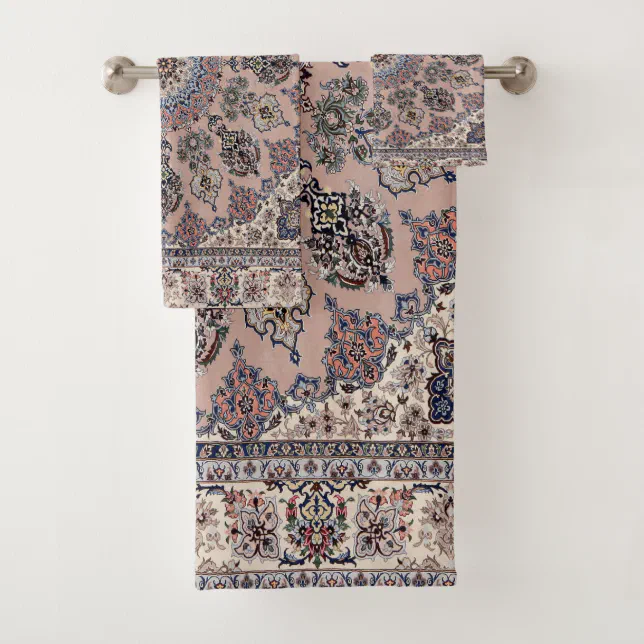 Antique Persian Turkish Rug Carpet Bath Towel Set | Zazzle