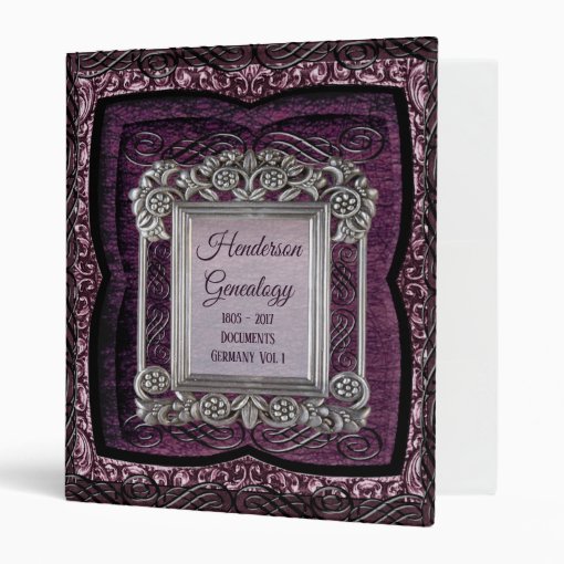 Antique Purple Genealogy Family Tree Binder Album | Zazzle