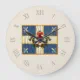 Antique Quebec Flag Carillon Sacred Heart Large Clock | Zazzle