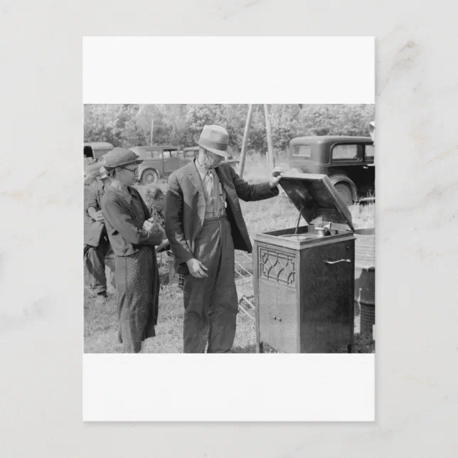 Antique Record Player, 1930s Postcard | Zazzle