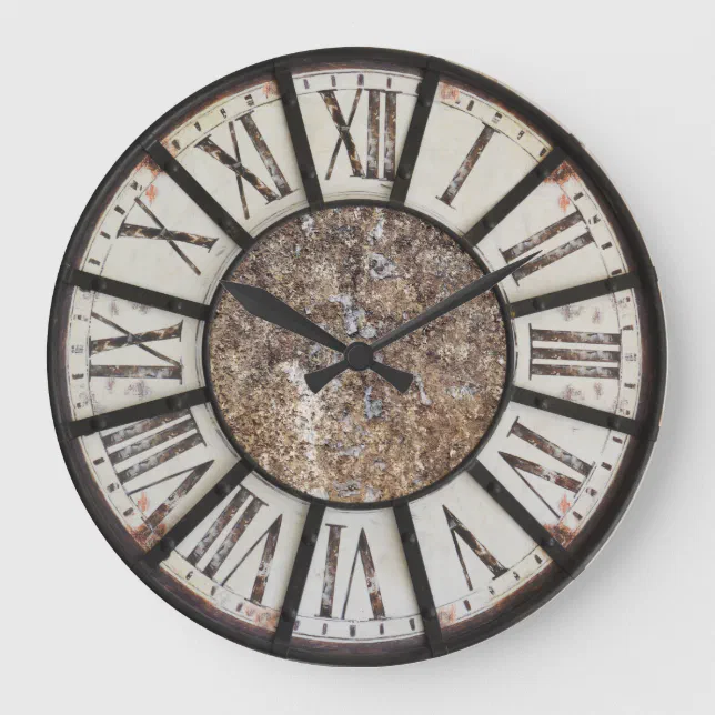 Antique Roman Numerals Kitchen Wall Large Clock | Zazzle