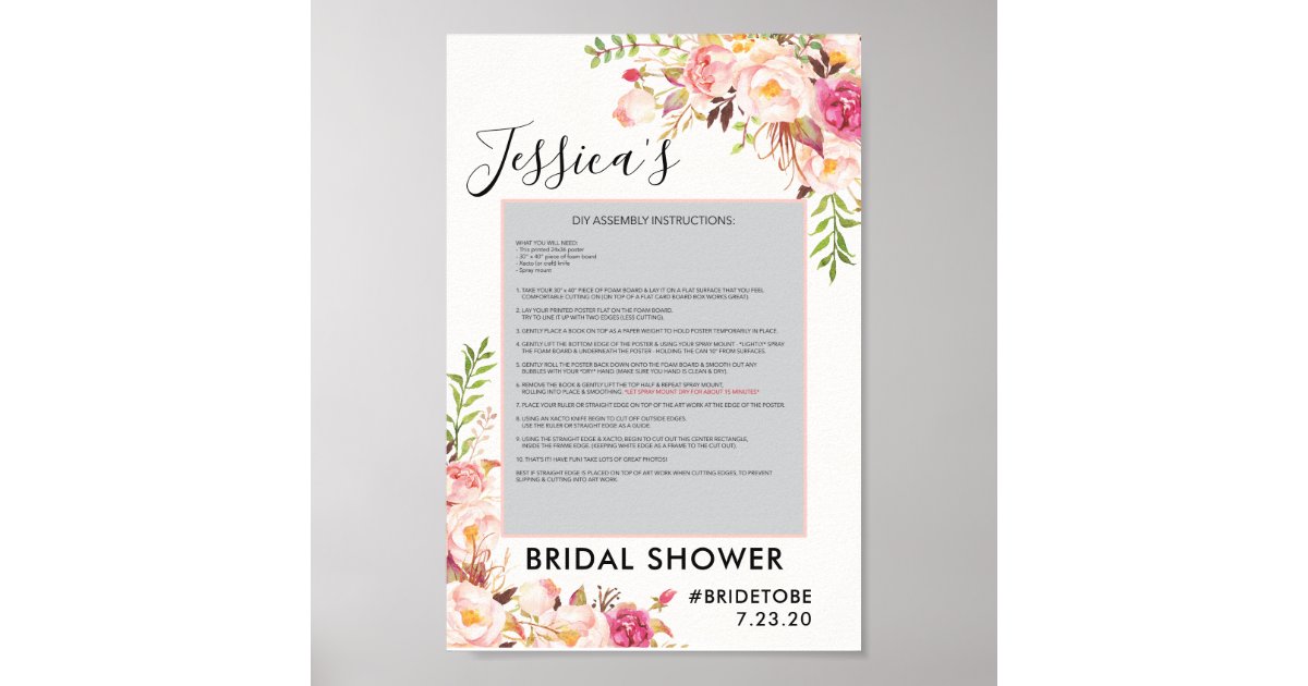 Antique Rose Photo Prop Poster Frame | Zazzle