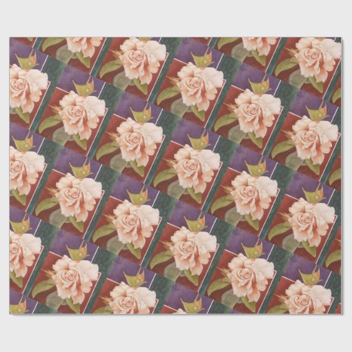Antique Rose Wrapping Paper | Zazzle