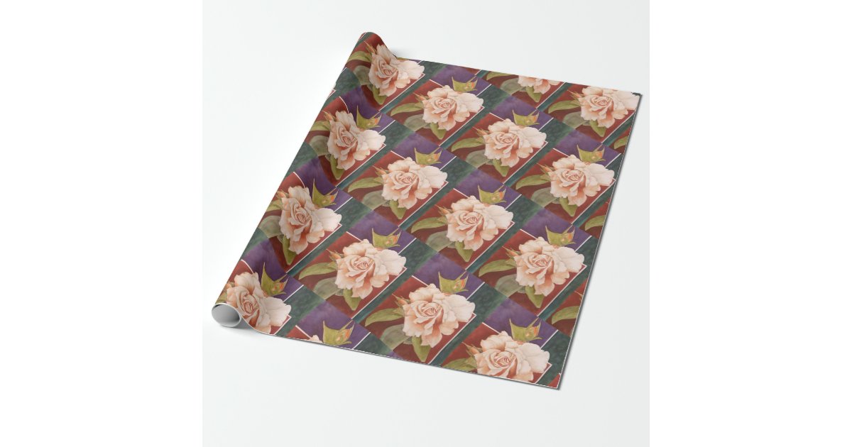 Antique Rose Wrapping Paper | Zazzle