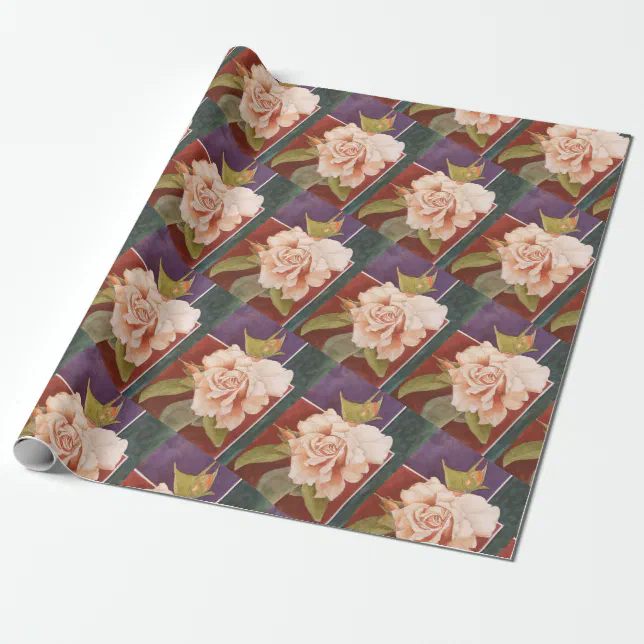 Antique Rose Wrapping Paper | Zazzle