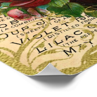 Antique Roses Perfume Poster | Zazzle