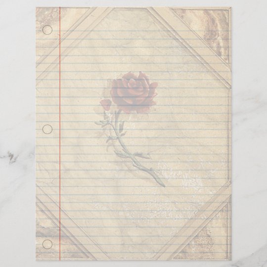 Antique Roses Vintage Notebook Paper | Zazzle.com