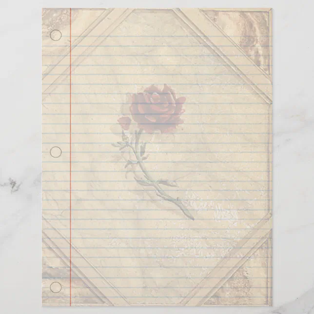 Antique Roses Vintage Notebook Paper | Zazzle