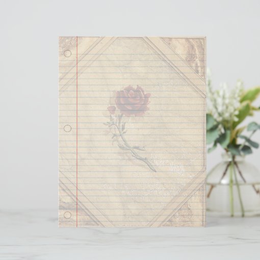 Antique Roses Vintage Notebook Paper | Zazzle