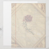 Antique Roses Vintage Notebook Paper | Zazzle